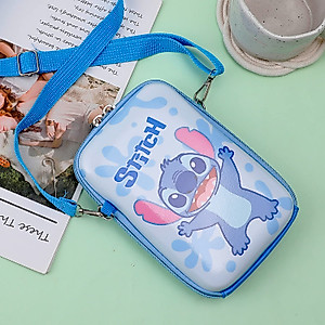 QUQMDKL Cute Stich Lilo Ohana Crossbody Bags Lilo Shoulder Bag Purse Ohana Stich Wallet Purse Coin Pouch for Lilo Lover(XK-XJBB B)