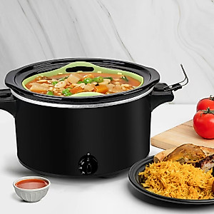 2pcs Silicone Slow Cooker Liners, Reusable Slow Cooker Liners for 6-10 Quarts, Leakproof & Easy Clean Crock-Pot Cooking Bags Liners with Handle for Oval or Round Pot (Green+Blue)