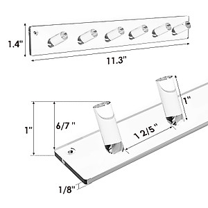 MaxGear Acrylic Necklace Holder 2 Pack, Wall Mounted Jewelry Organizer for Necklaces, Bracelets, Rings, and Bangles Display Rack, Hanging Jewelry Hooks for Women & Girls