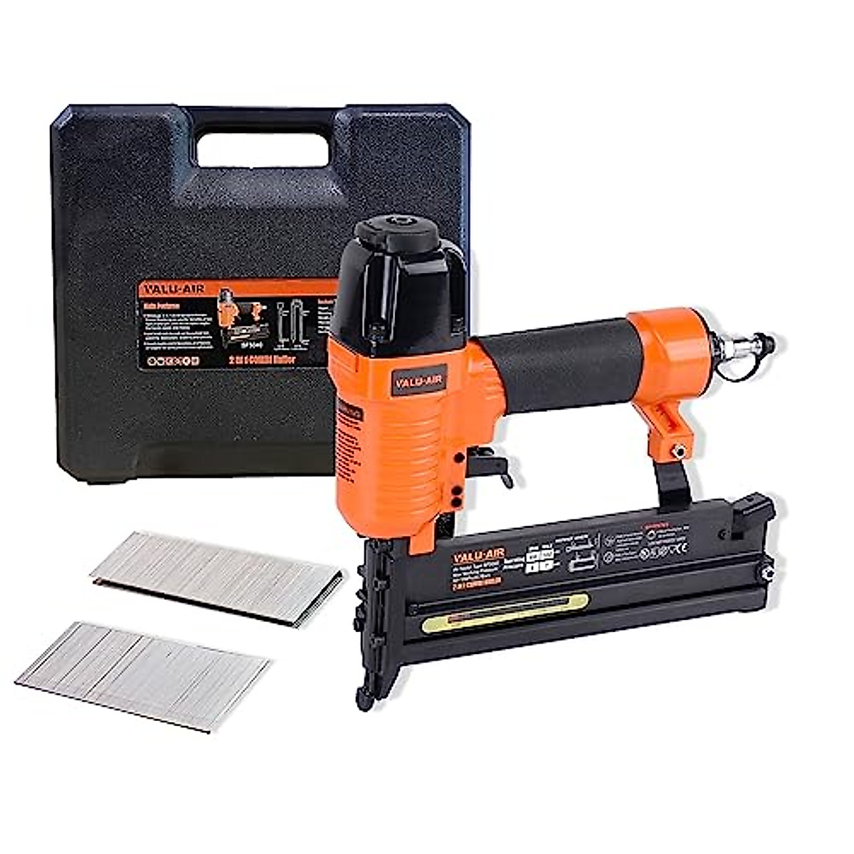 Valu-Air SF5040 2" 18 Gauge 2 in 1 Pneumatic Brad Nailer and Stapler with Carrying Case