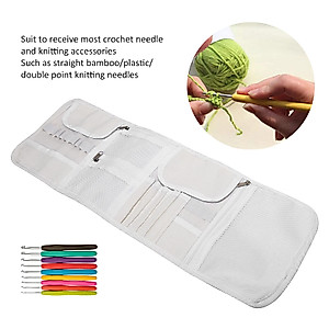 Tnfeeon Knitting Needles Case Oxford Cloth Empty Crochet Hooks Storage Bag Knitting Needle Storage Zipper Bag Household Outdoor Organizer(Elephant)