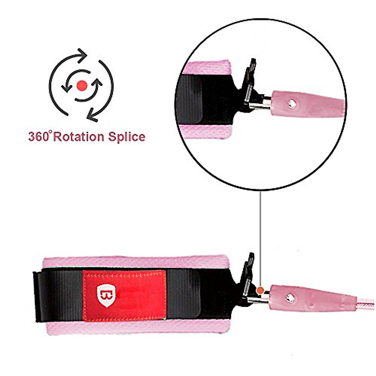 OFUN Toddler Leash for Walking, Anti Lost Wrist Leash for Child Safety, Toddler Safety Harness Leash, Kids Leash Harness for Girls 6.6ft, Pink