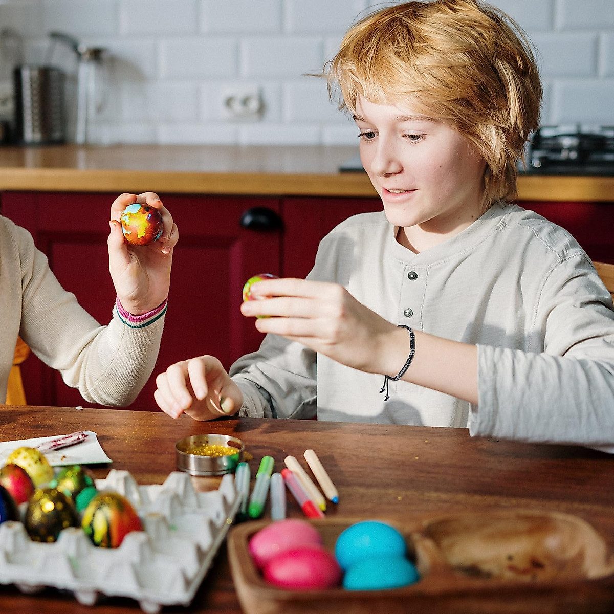 VOHIVI To My Son Bracelet from Mom,Morse Code Bracelets with Engraved Wallet Card,Adjustable Handmade Mens Beaded Bracelets easter basket stuffers