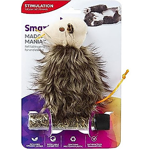 SmartyKat Madcap Mania Refillable Plush Catnip Cat Toy, Includes Catnip Tube - Randomly Selected Color, One Size