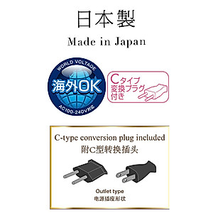 Tescom Double negative ionic Automatic World Voltage hair styler with 2 brush - Made in Japan (2020 Model)