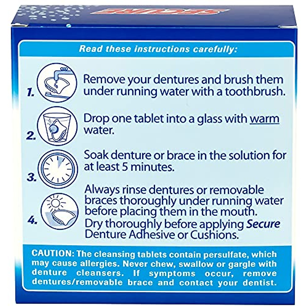 Secure Cleansing Tablets 32 tabs (3 boxes of 32)