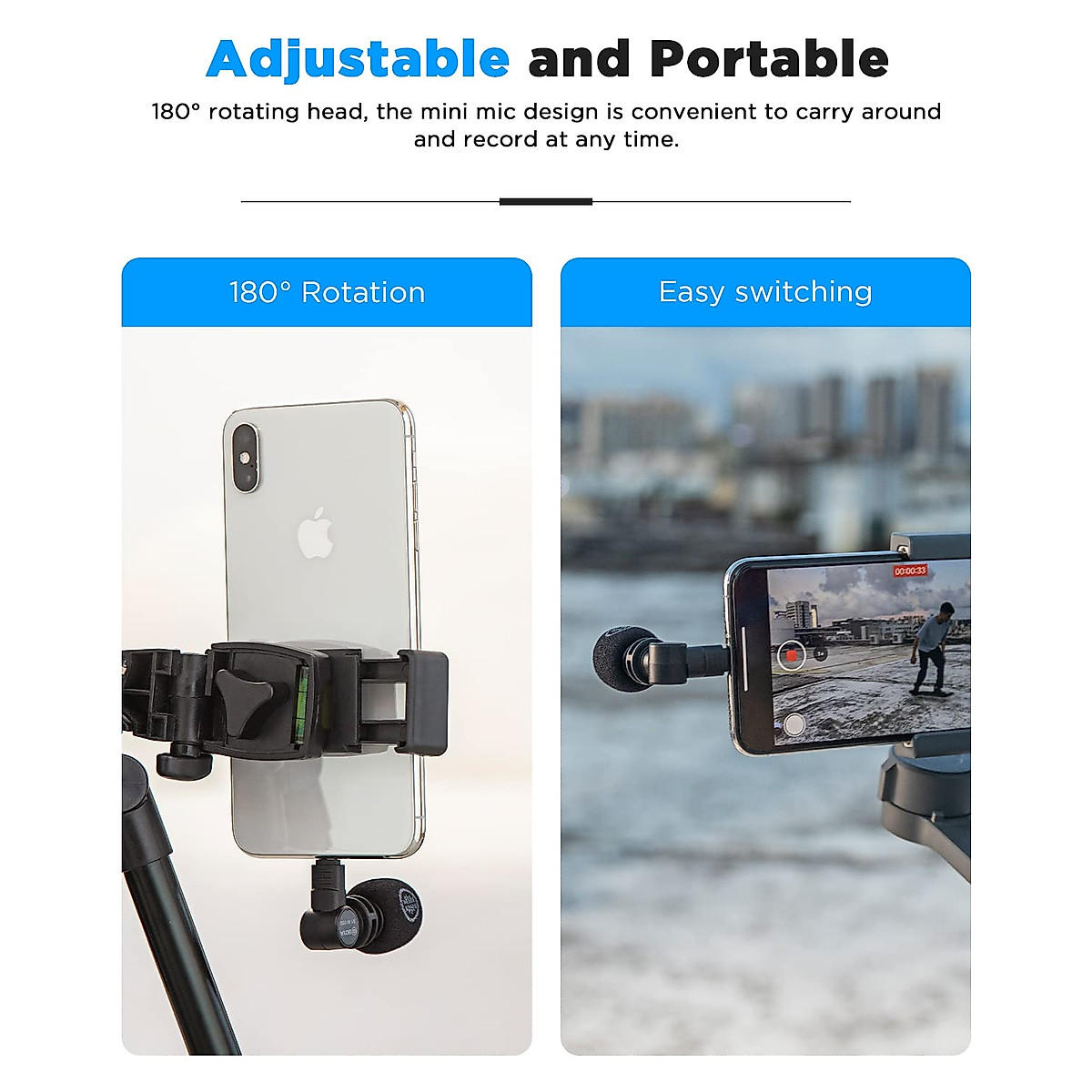 BOYA BY-M100D iPhone Microphone Mini Plug&Play Phone Microphone for iPhone 14/14 Pro/13/iPad/IOS with Lightning Port for YouTube/Vlog/Interview