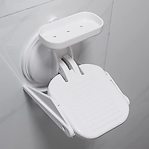 RCRBT Bathroom Foot Pedal Rest for Shaving Legs, Bathroom Pedal with Powerful Suction Cup for Home Hotel Bathroom ,Suitable for Women & Back Pain Sufferers