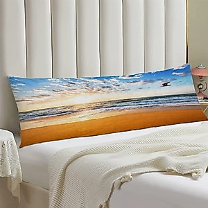 Body Pillow Cover,shoot morning amazing sunrise sky Printed Long Pillow Cases Protector with Zipper Decor Soft Large Covers Cushion for Beding,Couch,Sofa,Home Gift 20"x54"