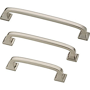 Franklin Brass Lombard (10-Pack) Cabinet Handles 3' Hole Center Satin Nickel Kitchen Drawer Pulls Dresser, Furniture Hardware P29521K-SN-B