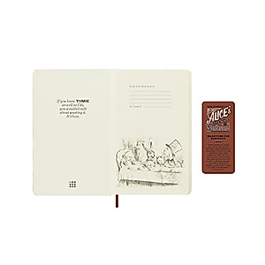 Moleskine Limited Edition Alice In Wonderland 12 Month 2023 Weekly Planner, Hard Cover, Large (5" x 8.25"), Alice