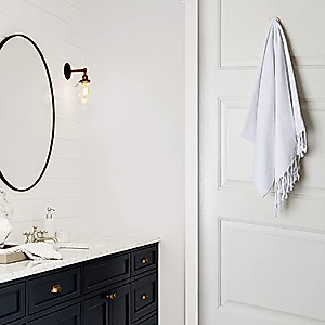 Puskul - Bulk Bachelorette Party Towels Pack of 10-100% Cotton Turkish Beach Towels for Bridesmaid Gift - Pre Washed, Soft, Lightweight, Oversized Peshtemal Wrap (White)