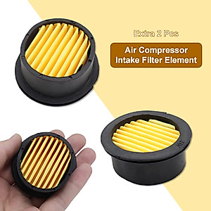 Joyangy Pack of 2 Air Compressor Silencer with Replacement Elements, 1/2" Thread Air Compressor Intake Filter Silencer, 20mm Metal Air Compressor Filter Noise Muffler Replacement Parts