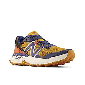 New Balance Women's Fresh Foam X Hierro V7 Trail Running Shoe, Golden Hour/Moon Shadow/Red Clay, 9 Wide