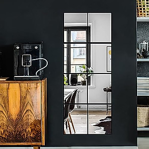 Delma Wall Mirror(Glass, 10''x8''x 4PCS)-bufahuo-bushan