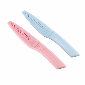 owfvlazi Ceramic Pairing Knives set, Food Knife, Lightweight Ceramic Knives Ceramic Blade Easy to Hold the Handle kItchen Tools (2 pack fruit knives)