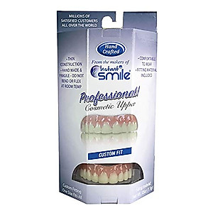 Professional Cosmetic Upper - New from Instant Smile! Hand Crafted Detail, Custom fit at Home! Works Best in Medium to Large Sized Mouths.