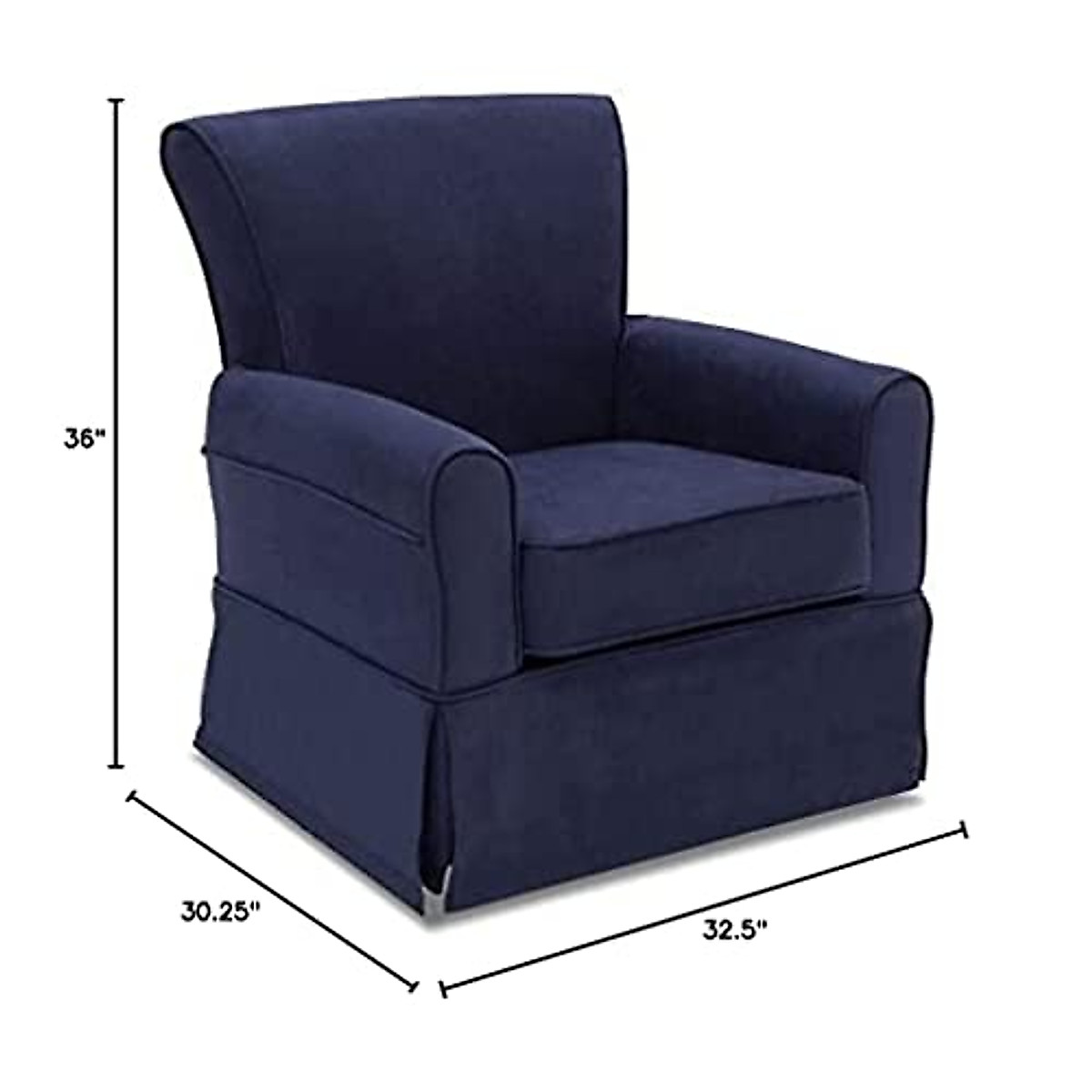 Delta Children Benbridge Glider Swivel Rocker Chair, Navy