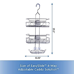 Kenney EasySlide 4 Way Adjustable Caddy Solution, Chrome