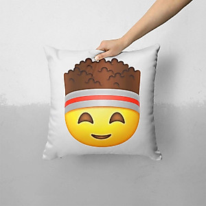 iiRov Fitness v3 Emoticon Emoji - Custom Decorative Home Decor Indoor or Outdoor Throw Pillow Cover Plus Cushion Set for Sofa, Bed or Couch (Pillow CASE Cover Plus Cushion)