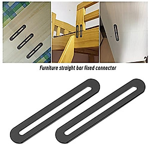 10pcs Straight Stainless Steel Plates Without Screws Adjustable Flat Connectors for Repair Fixing Wood Furniture and DIY Projects Hole Installation