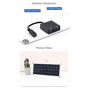 Waveshare Semi-Flexible Polycrystalline Silicon Solar Panel (18V 10W), Supports 5V Regulated Output