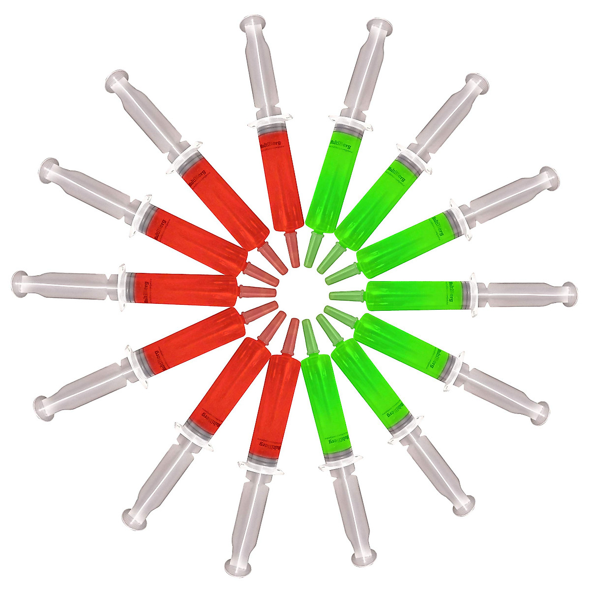MultiBerg 50 Jello Shot Syringes with (55 Syringe Shots RECIPE'S eBOOK), Creates an Instant Fun Party! Large 1.5-2oz with caps