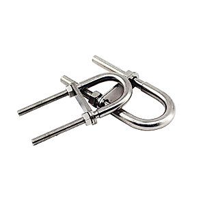 304 Stainless Steel U-Shaped Bolt Set with Nuts and Plates M5x78MM Marine Boat Yacht Fitting Acceossaries Deck Hardware Pack of 4
