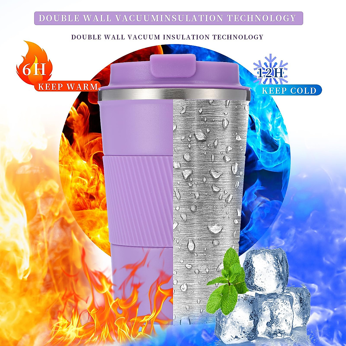 Topphopy 6 Pcs Nurse Gift Bulk Nurse's Day Appreciation 12oz Tumbler Insulated Travel Coffee Mug with Leakproof Lids Thank You Funny Nurse Cup Nursing Week Day Graduation Gift (12OZ, FUNNY)