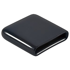 Caplugs 99390521 Plastic Rectangular Finishing Cap with Flat End Grip. VRF-125X1500-16, Vinyl, Length 1.000" ID 1.500", Black (Pack of 40)