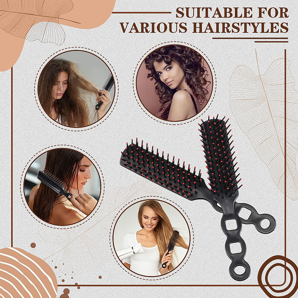200 Pcs Hair Brushes for Homeless Individually Wrapped Detangling Brush Curly Hair Brush Vent Hairbrush Comb Pp Material Curly Wavy Hair Blow Drying Styling for Shelter Hotel Woman Man, Black
