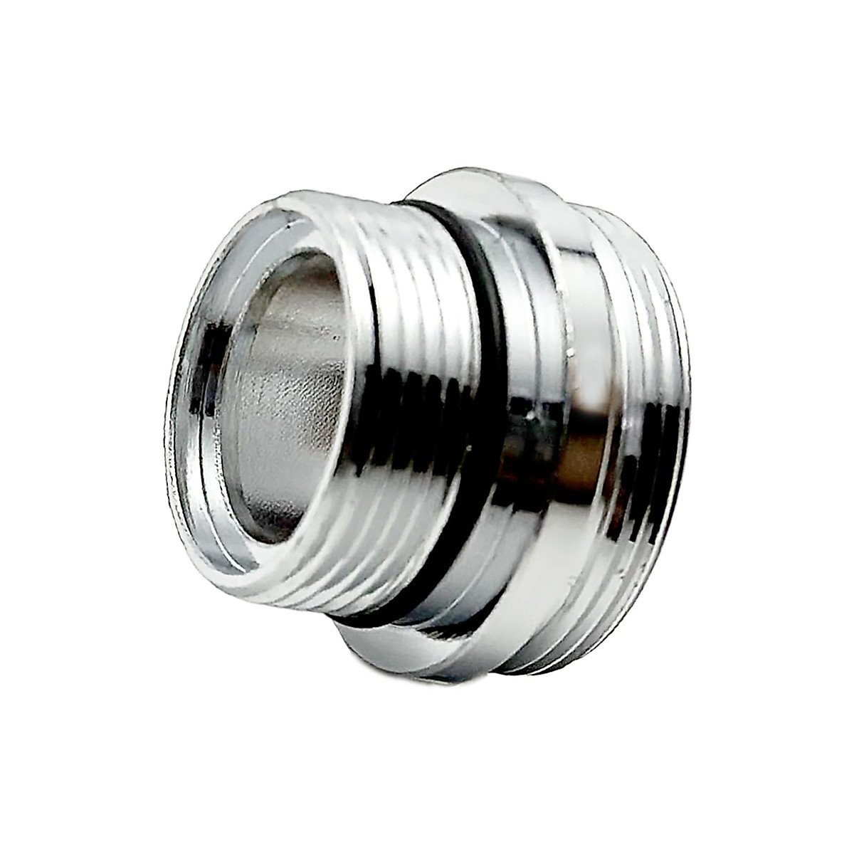 XNTONG - Faucet Aerator Adapter, Male Thread M18.5 to Male Thread M22, Copper Plated Chrome Faucet Adapter, Suitable for Kitchen Faucet Adapter Kit Connection, (M18.5-M22)