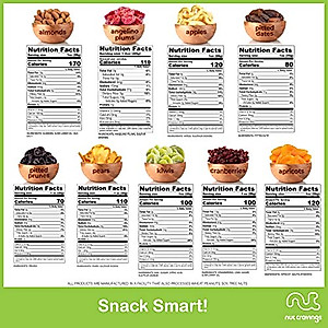 Dried Fruit & Mixed Nuts Gift Basket in Reusable Wooden Pear Tray + Ribbon (9 Assortments) Purim Mishloach Manot Gourmet Food Bouquet Platter, Birthday Care Package, Healthy Kosher Snack Box