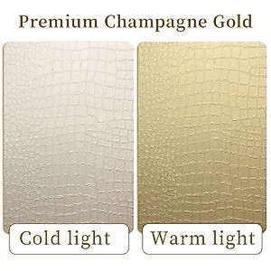 Zeeko Gold Textured Wallpaper Champagne Glod Wallpaper 17.7'' x 236'' Neutral Wallpaper Waterproof Modern Wallpaper Luxury Art Deco Mural Non-Adhesive Wallpaper