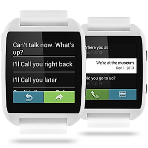 Smart Watch, Ematic All in One Easy to Wear [ Wearable ] White Smartwatch with Carrier Case [ ESW454W ]