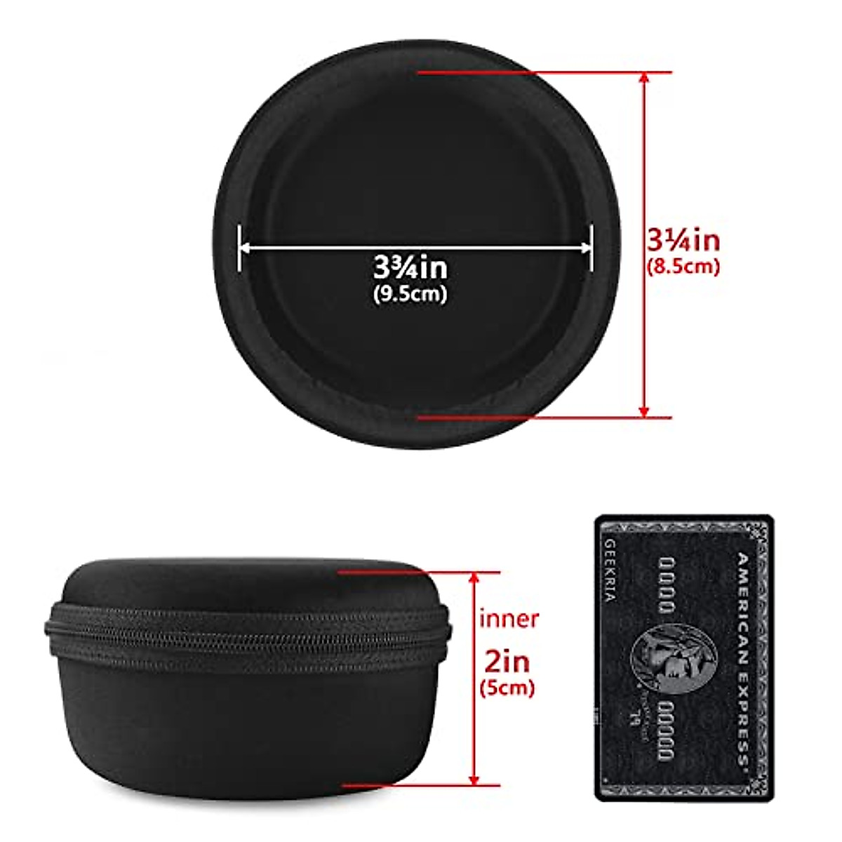 Geekria Shield Headphones Case Compatible with Koss Porta Pro PP Headphones Case, Replacement Hard Shell Travel Carrying Bag (Black)