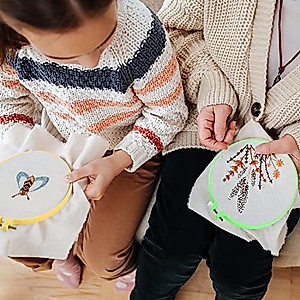 Mr. Pen- Embroidery Hoops Set, 6 pcs, 3.4 inch to 10.2 inch, Assorted Colors, Plastic Embroidery Hoop, Cross Stitch Hoops, Embroidery Rings, Cross Stitch Plastic, Sewing Rings Hoops.