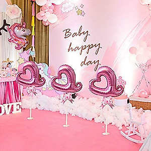 Set of 10 Balloon Stick Stand Table Balloon Stand Kit Reusable Balloon Column Holder with Balloon Pole Desktop Stand Base Support Holder for Wedding Birthday Party Supplies (White)