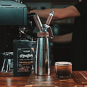 Hatfields London NitroPress Nitro Cold Brew Maker And Dispenser, Nitrogen Infuser, Cold Brew Kit with 10 Nitrogen Cartridges