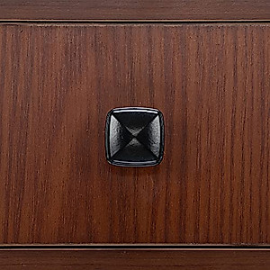 WYKDD Dresser Set Dressing Table Bedroom Wrought Iron Dresser Black Iron feet Brown Table top Built-in 3 Color led