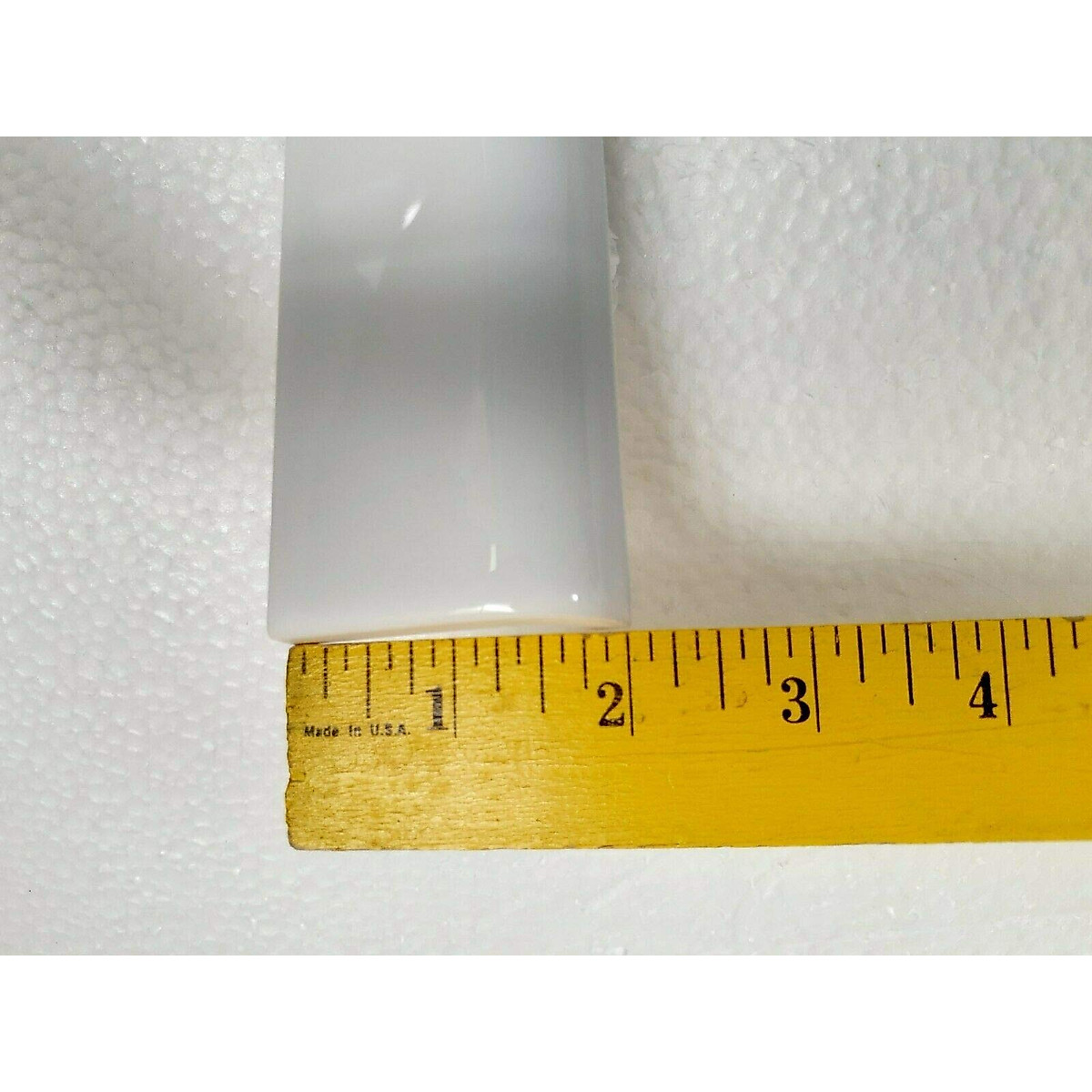 Bright White Arctic 2x6 in Ceramic Tile Mud Cap Bullnose Trim Edge 2 x 6 inch Mudcap Daltile Color 0190 Box 5 Piece