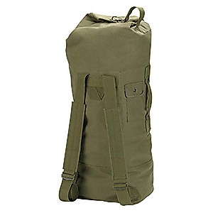 Rothco Gi Style Canvas Double Strap Duffle, Olive Drab