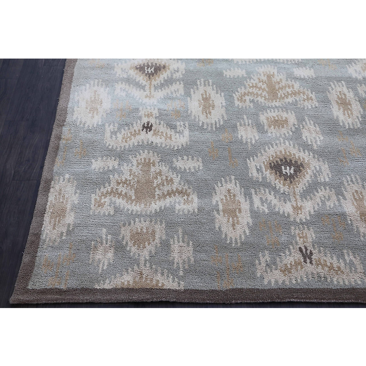 Wallard Design Marchesa Gray Traditional Oriental Style Handmade 100% Wool Rugs & Carpets (9x12)