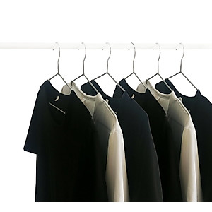 GXLQIJU Clothing Hangers Non-Slip Durable Metal Hanger with Rubber Coating Space-Saving Slim Standard Clothes Hangers for Shirt Skirt Coat (Grey, 30)