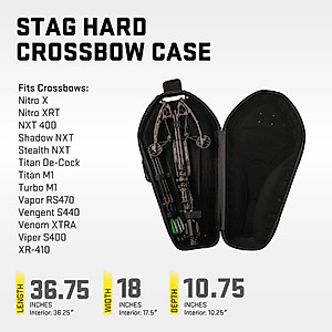 TenPoint STAG Hard Case, Black - Easily Transport & Protect Your Crossbow