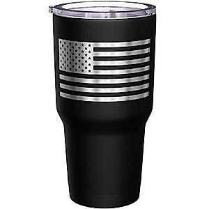 We The People Holsters - Gadsden Flag - Dont Tread On Me - Snake Tumbler - American Flag Coffee Travel Mug - American Made Travel Mug - Double Insulated Tumbler - 30 oz
