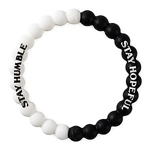 Lokai Silicone Beaded Bracelet for Women & Men, Humble Hopeful Collection - Extra Large, 7.5 Inch Circumference - Silicone Jewelry Fashion Bracelet Slides-On for Comfortable Fit