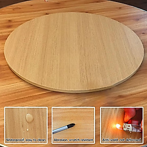 Lazy Susan Turntable For Dining Table, 20" 24" 28" 32" 36" 39" Wood Serving Tray With 360° Smooth Rotation Swivel Base, Easy To Share Food Rotating Serving Plate Round
