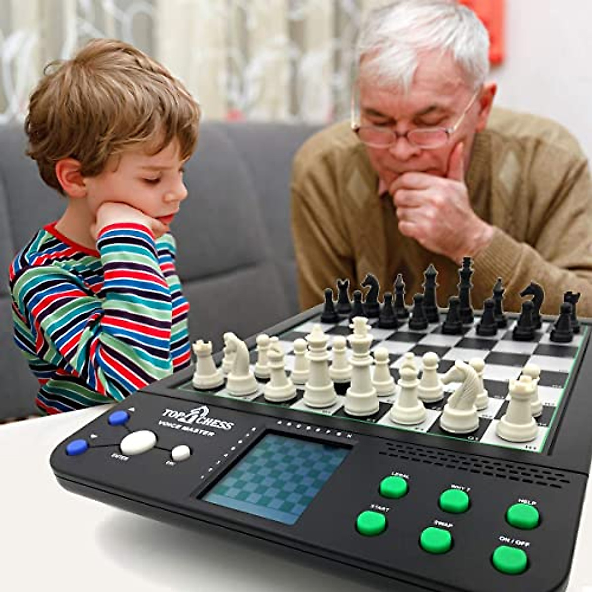 Top 1 Chess 𝗘𝗹𝗲𝗰𝘁𝗿𝗼𝗻𝗶𝗰 𝗖𝗵𝗲𝘀𝘀 𝗦𝗲𝘁 | Chess Sets for Adults | Chess Set for Kids | Voice Chess Computer Teaching System | Chess Strategy Beginners Improving Learning Board Game