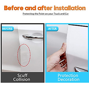 Universal Car Door’s Collision-Proof Strips Car Door Edge Guards Anti-Collision Adhesive Strip Invisible Transparent Bumper, Scratch-Resistant Body, Protect Car Door, Rear Bumper(33Ft x 2.8In)